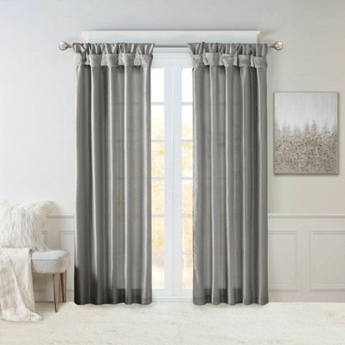 Lillian Twisted Tab Light Filtering Lined Curtain Panel : Target