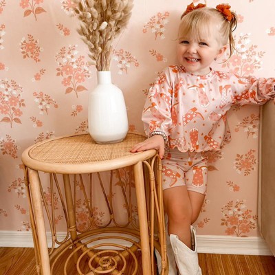 Rattan Bedside Kids' Table Natural - Pillowfort™ : Target