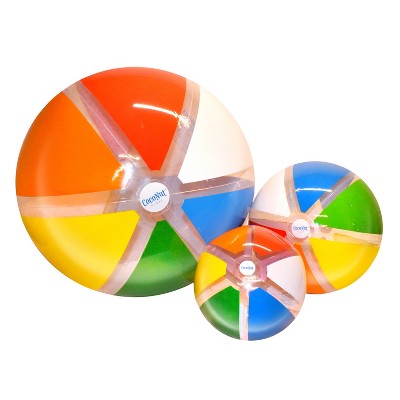 Coconut Outdoor Rae Dunn Jumbo Beach Ball (2-pack) : Target