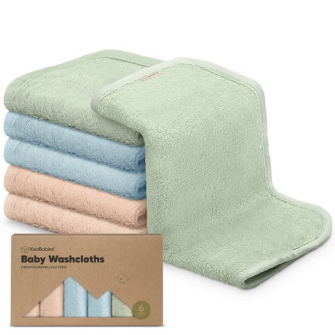 6pk Deluxe Baby Washcloths, Soft Baby Wash Cloth, Baby Bath Towel, Face ...
