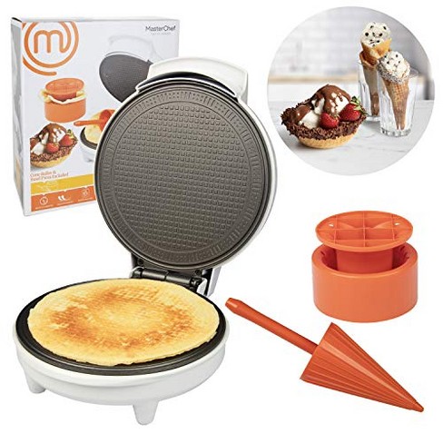 Masterchef Waffle Cone And Bowl Maker- Includes Shaper Roller And Bowl ...