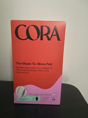 Cora Made-to-move Super Pads With Wings Organic Cotton Topsheet Ultra Thin - Super Absorbency ...