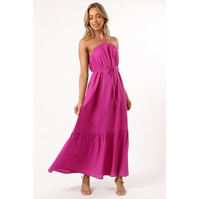 View Halterneck Maxi Dress - Magenta Xs : Target