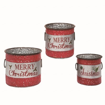 Transpac Metal 15.25 In. Multicolor Christmas Merry Sleigh Container ...