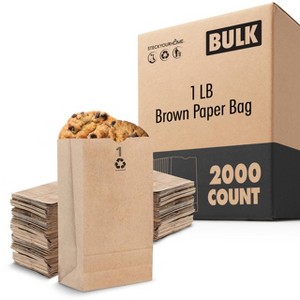 Stock Your Home Kraft Small Brown Paper Bags (2000 Pack) : Target
