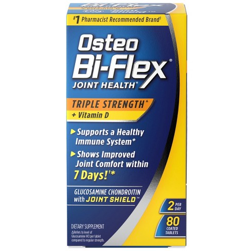 Osteo Bi-flex Triple Strength & Vitamin D Joint Health Tablets - 80ct ...