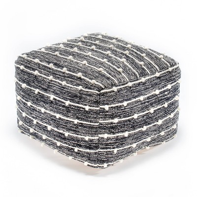 Penelope Pouf Ottoman Black/ivory - Anji Mountain : Target