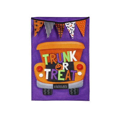 Trunk Or Treat Garden Burlap Flag : Target