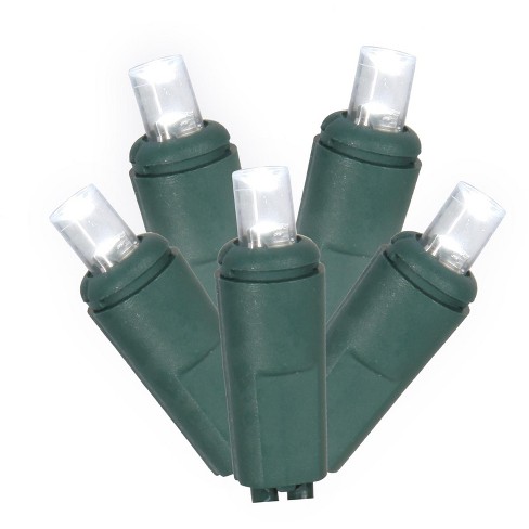 Vickerman 200 Pure White Wide Angle Led Light On Green Wire, 100 ...