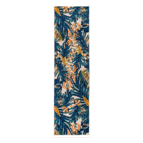 World Rug Gallery Floral Leaves Indoor/outdoor Area Rug - Multi 2' X 7 ...