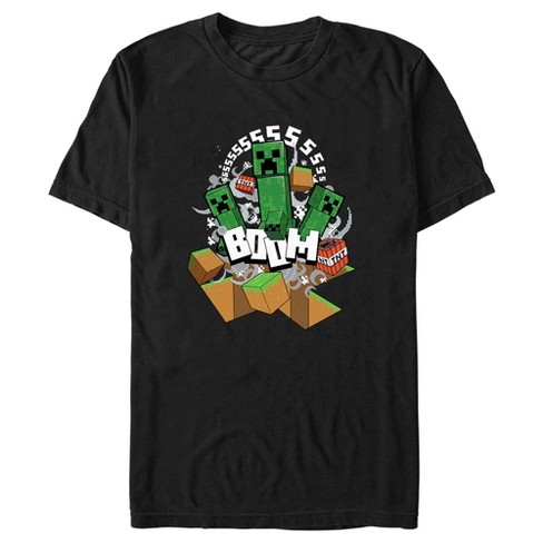 Men's Minecraft Creepers Boom T-shirt : Target