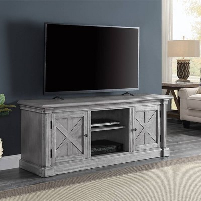 60" Rashawn Tv Stand For Tvs Up To 58" Rustic Oak/black Finish - Acme ...
