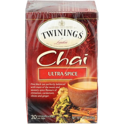 Twinings Ultra Spice Chai Tea - Case Of 6 - 20 Bags : Target