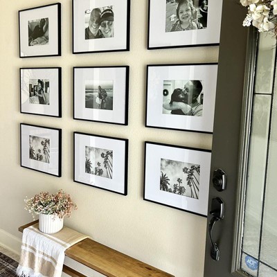 Thin Gallery Matted Photo Frame Black - Threshold™ : Target