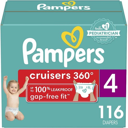 Pampers Cruisers 360 Diapers - Size 4 - 116ct : Target