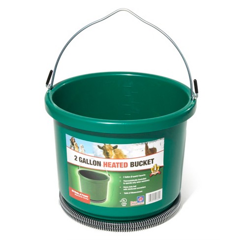 Farm Innovators Hb-60 9 Quart 2 Gallon Plastic Heated Bucket With Metal ...