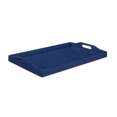Designs2go Serving Tray Cobalt Blue - Breighton Home: Rubberwood, Cut ...