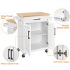 Yaheetech Rolling Kitchen Island Kitchen Cart With Towel Rack & Drawer ...