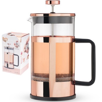Pinky Up Piper Rose Gold Press Pot Tea And Coffee Maker, Loose Leaf Tea ...