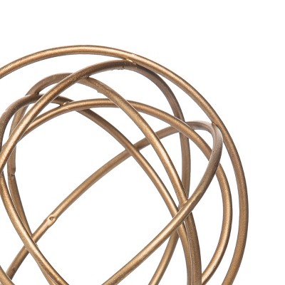 Gold Geometric Sphere Sculpture Decorative Table Top Décor - Foreside ...