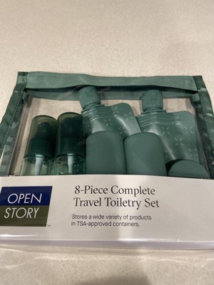 8pc Complete Travel Toiletry Set Dark Ivy - Open Story™ : Target
