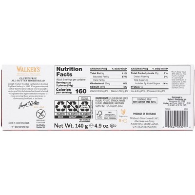 Walker's Shortbread Rounds Gluten Free - Case Of 6/4.9 Oz : Target