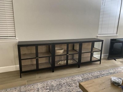 30" Crystal Cove Glass Cabinet Black - Threshold™ Designed With Studio ...