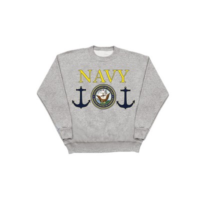 Collections Etc Military Branch Graphic Crewneck Sweatshirt Small Navy ...