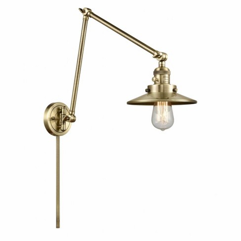 Innovations Lighting Railroad 1 - Light Swing Arm Lamp In Antique Brass ...