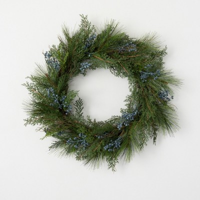 Artificial Juniper Wreath Green 22"h : Target