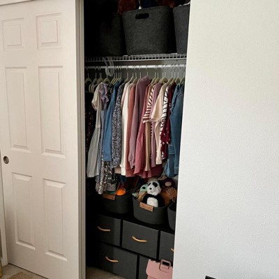 14" X 15" Large Felt Basket With Stitching Oatmeal - Brightroom™ : Target