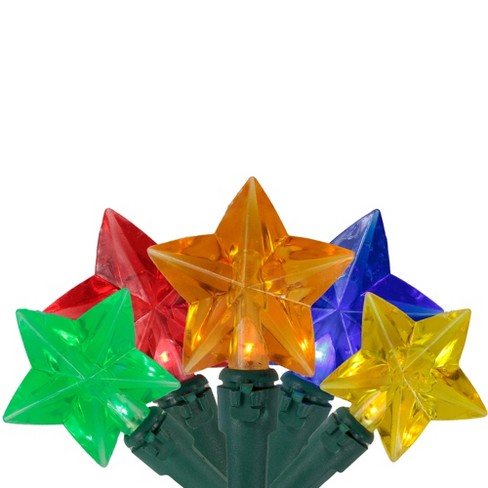 Northlight 20-count Multi-colored Star Shaped Led Christmas Light Set ...