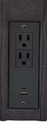 Flash Furniture Hugo Twin Headboard With 2 Power Outlets, 1 Usb And 1 ...