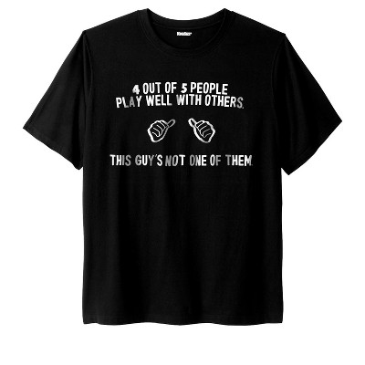 Kingsize Men's Big & Tall Kingsize Slogan Graphic T-shirt - Big - 2xl ...