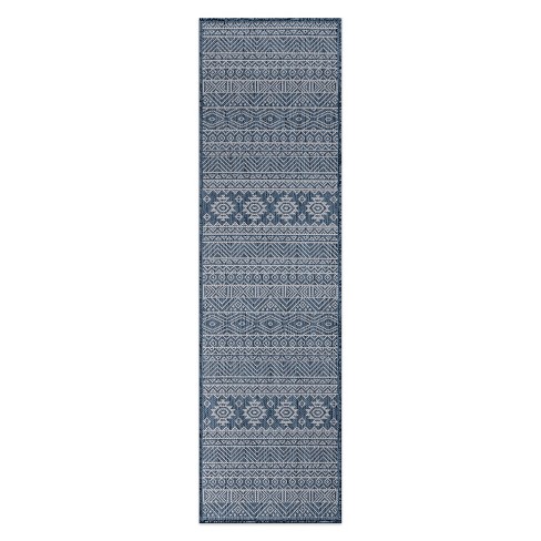 World Rug Gallery Distressed Geometric Bohemian Textured Flat Weave ...