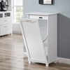 Vecelo Kitchen Trash Bin Cabinet White Wood 14.96 In. Buffet : Target