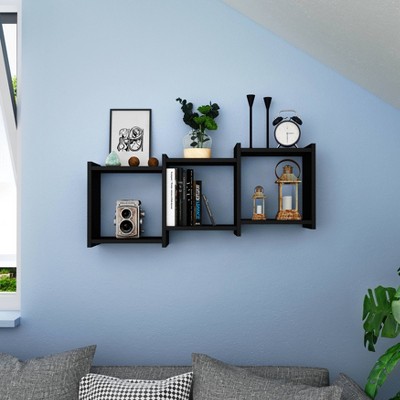 35.5" X 16.3" Connected Three Cube Wall Shelf - Danya B. : Target