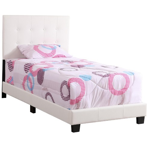 Passion Furniture Caldwell White Twin Panel Bed : Target