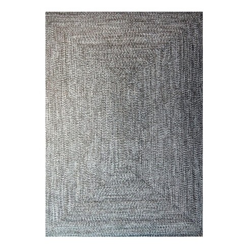 Braided Reversible Two-tone Indoor Outdoor Runner Or Area Rug, 4'x6 ...