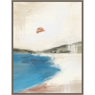 Amanti Art 21"x25" Abstract Lagoon By Little Dean: Modern Style ...
