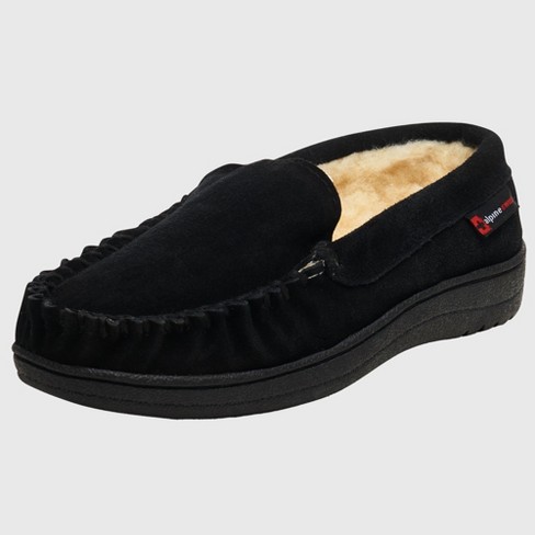 Alpine Swiss Yukon Mens Genuine Suede Shearling Slip On Moccasin ...