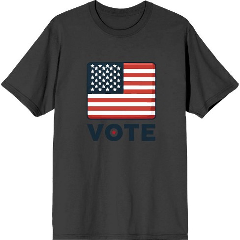 Vote American Flag Adult Charcoal Crew Neck Short Sleeve Tee-xxl : Target