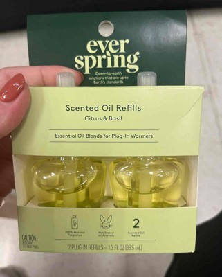 Scented Oil Refill Air Freshener - Citrus & Basil - 1.3 Fl Oz/2pk ...