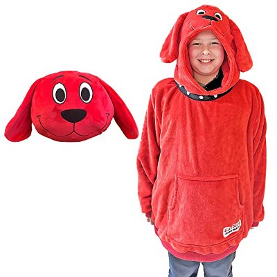 Plushible Clifford The Big Red Dog Kids Snugible Blanket Hoodie ...