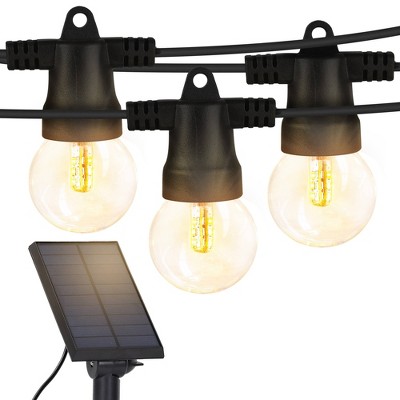 10ct Led Solar Outdoor Orb And Globe String Lights Clear Bulbs ...
