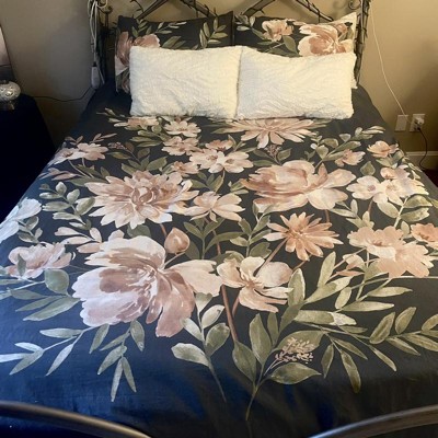 3pc Full/queen Ramona Cotton Duvet Cover Set - Navy : Target