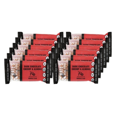 Kate's Real Food Dark Chocolate Cherry & Almond Energy Bar - 12 Bars, 2 ...