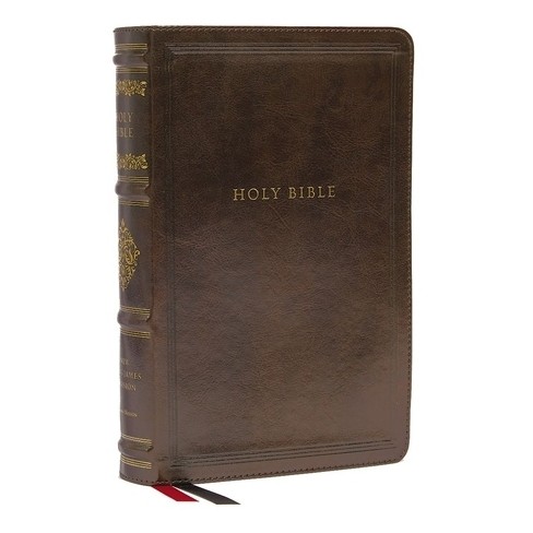 Nkjv, Personal Size Reference Bible, Sovereign Collection, Leathersoft, Brown, Red Letter ...