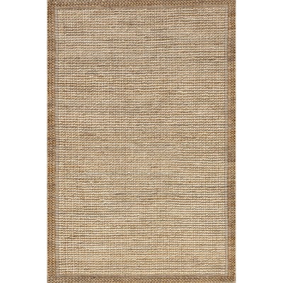 Nuloom Nava Bordered 8x10 Jute Indoor Area Rug For Dining Room Rug ...
