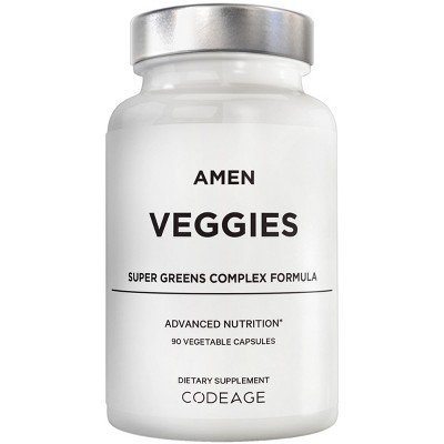 Amen Daily Veggies Vitamins Supplement, Vegan Whole-food Multivitamin ...